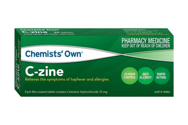 Chemists' Own C-Zine 10mg Tablets 30 – Southcity Pharmacy Wagga