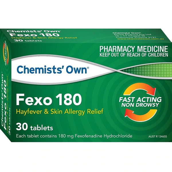 Chemists' Own Fexo 180mg Tablets 30 – Southcity Pharmacy Wagga